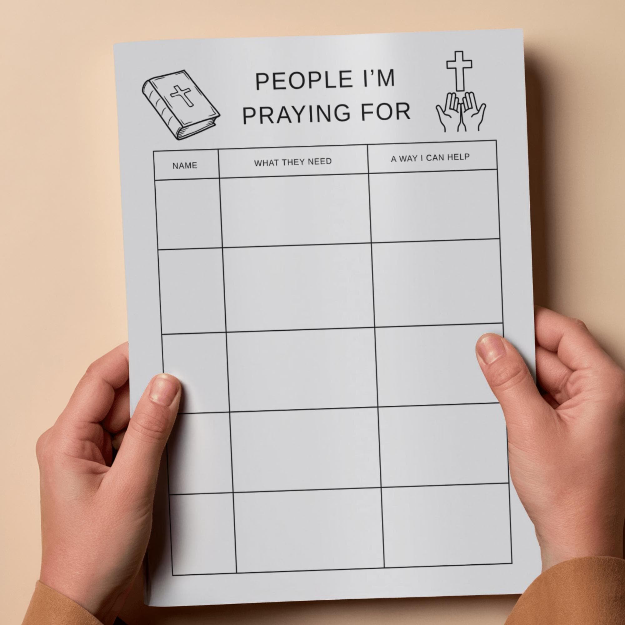 Kids Prayer Printable Journal Pages, Sunday School A.C.T.S Lesson and ...