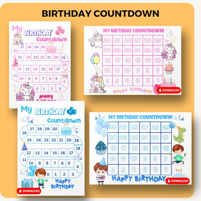 Countdown kalender drucken - Etsy.de