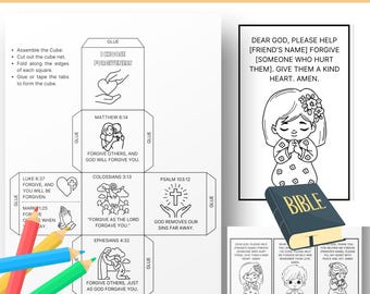 Printable Prayer Cube Bible Verse Craft for Kids - Sunday School Lesson ...