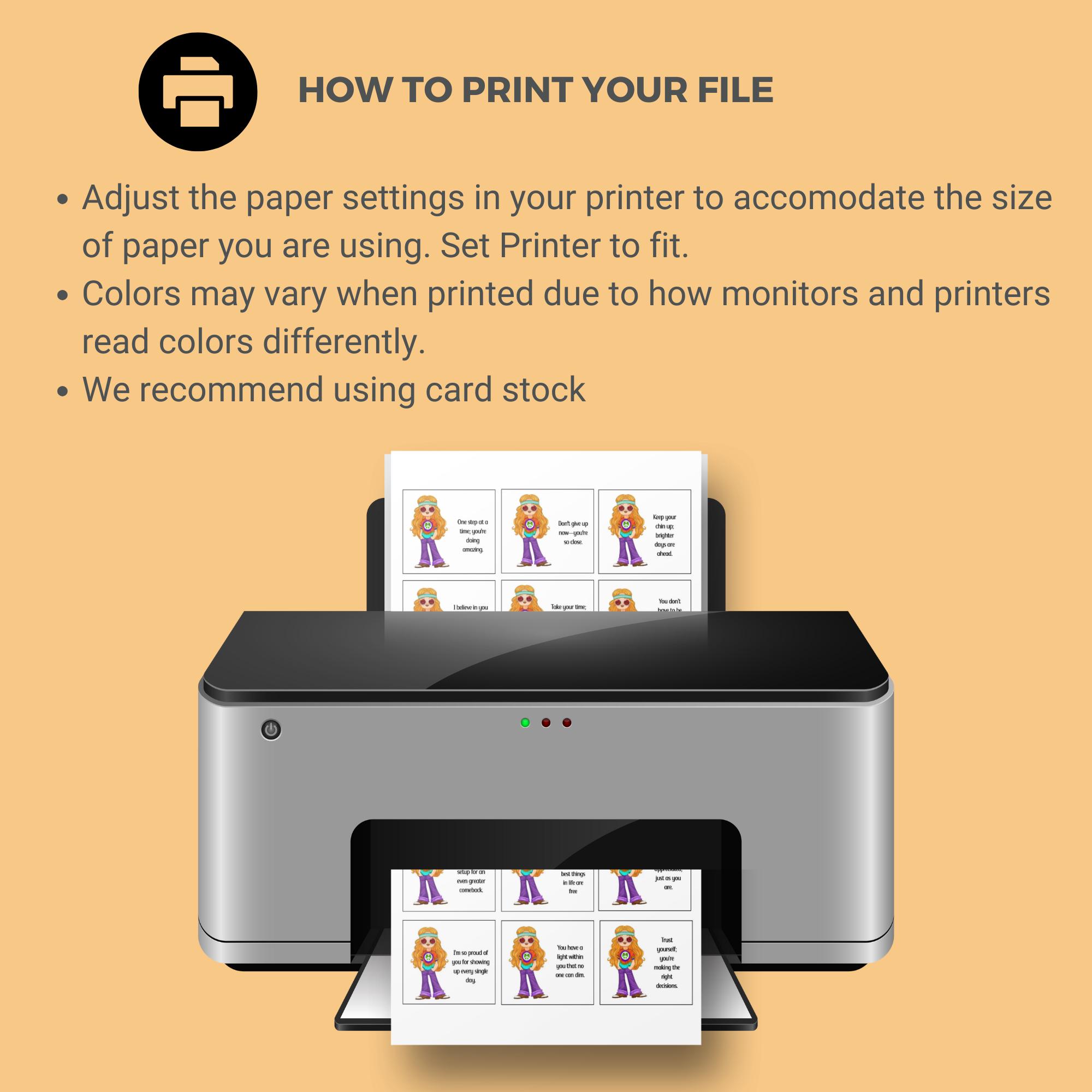 Mini Encouragement Cards, Printable Motivational Tags,positive Desk ...