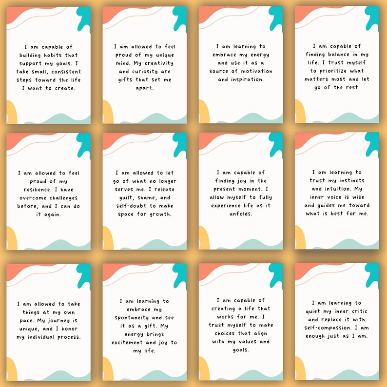 ADHD Affirmation Cards - Printable Tools for Daily Mental Health ...