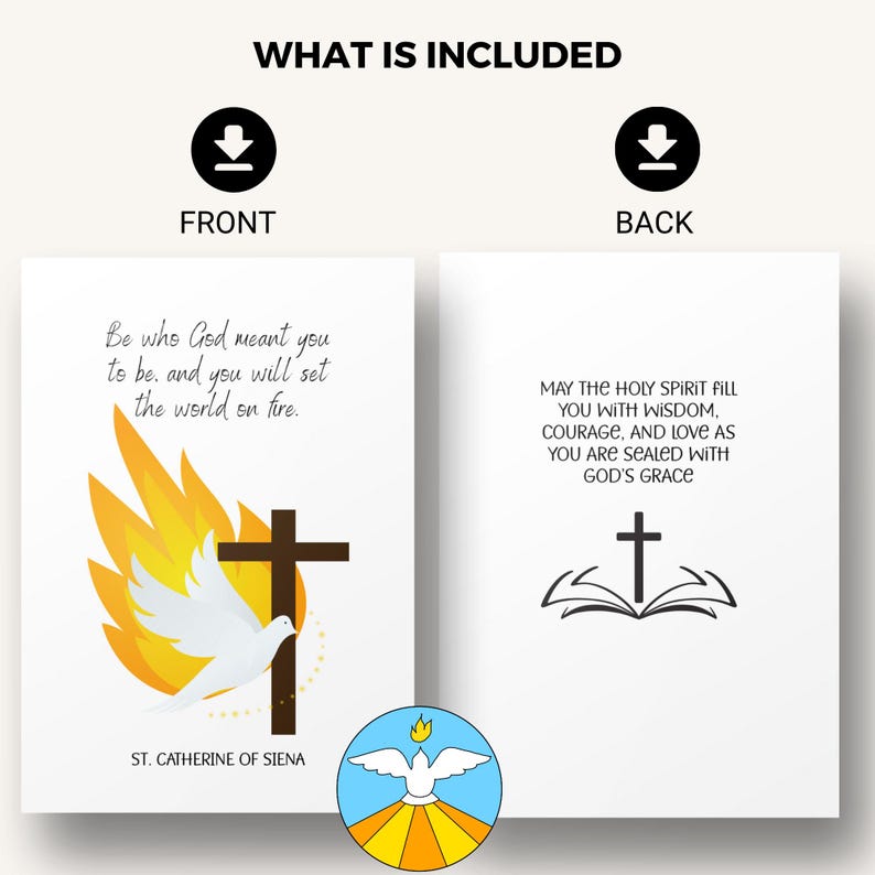 Catholic Confirmation Gift - St Catherine of Siena Quote Card - Teen ...