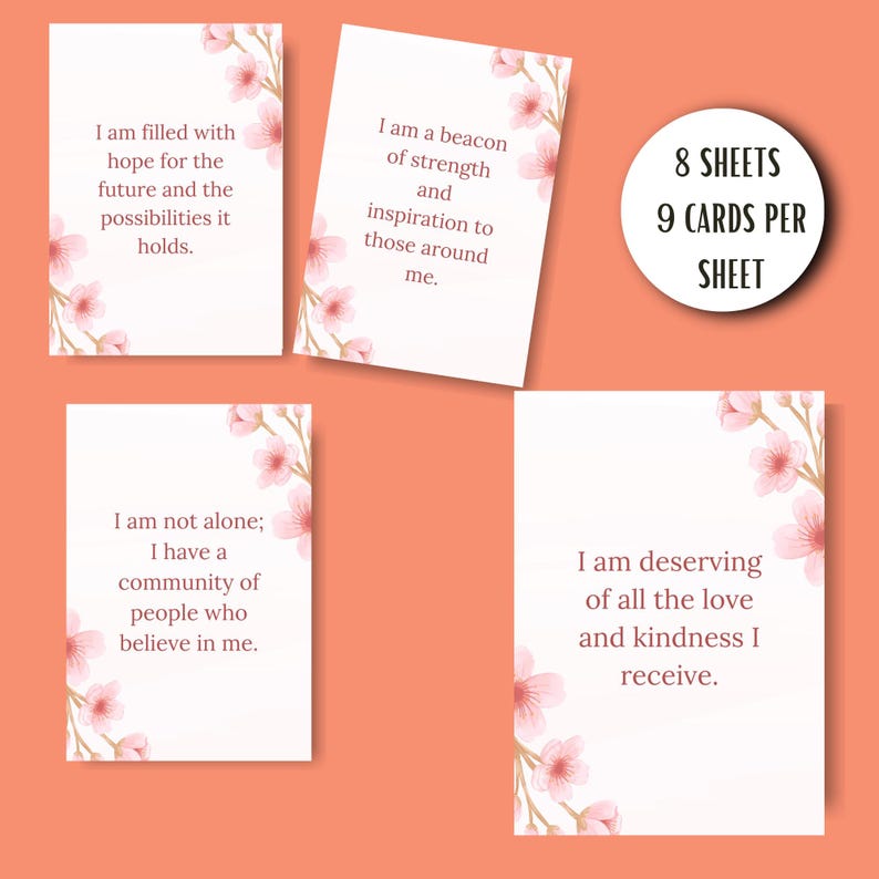 Cancer Affirmation Cards: Chemo Support Encouragement Card Printable - Etsy