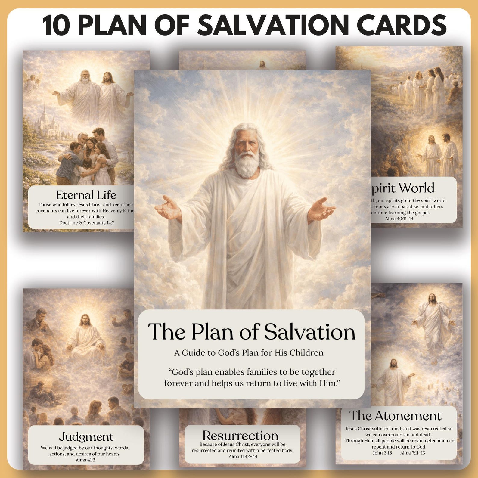 Plan of Salvation Lds Cards for Family & Missionary Lessons - Etsy Canada