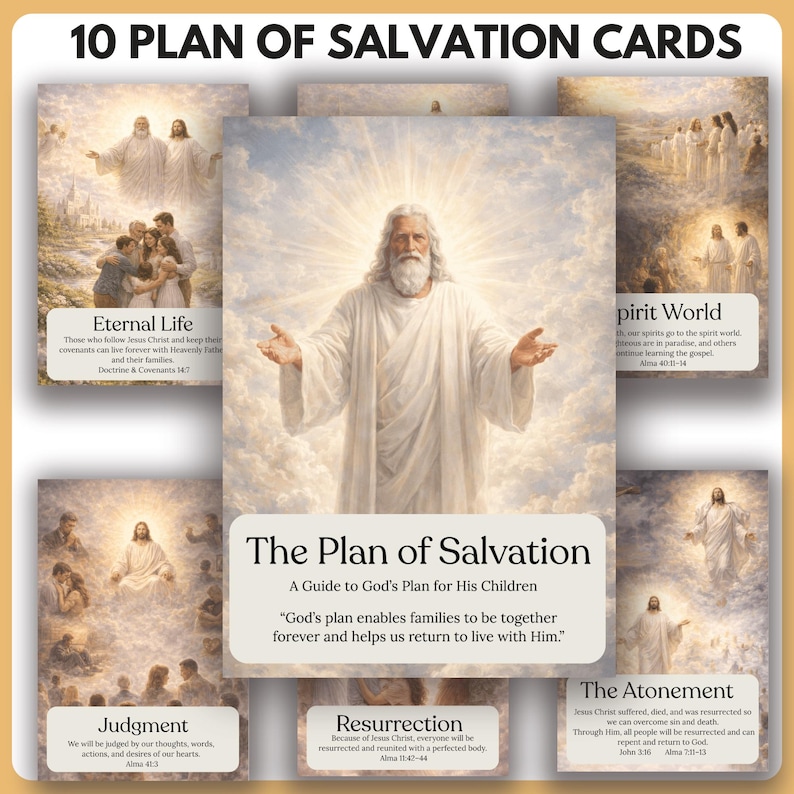 Plan of Salvation Lds Cards for Family & Missionary Lessons - Etsy Canada