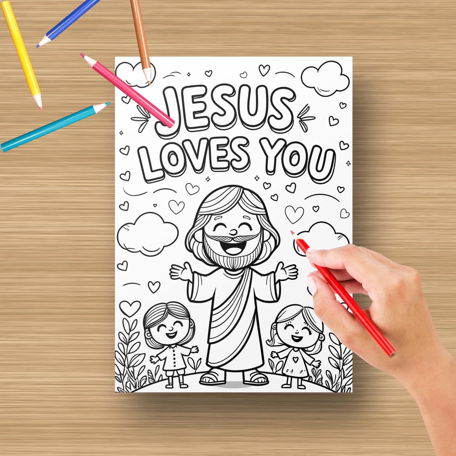 Jesus Loves You Coloring Page for Kids – Printable Sunday School ...