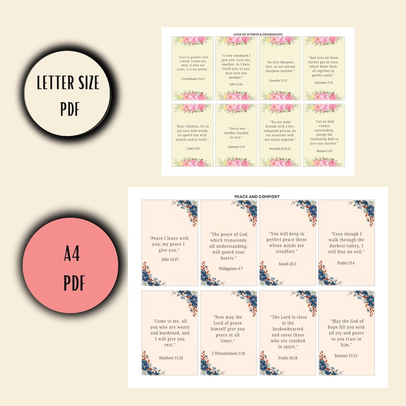Mini Bible Verse Cards - Scripture Memory Card - Printable Christian ...