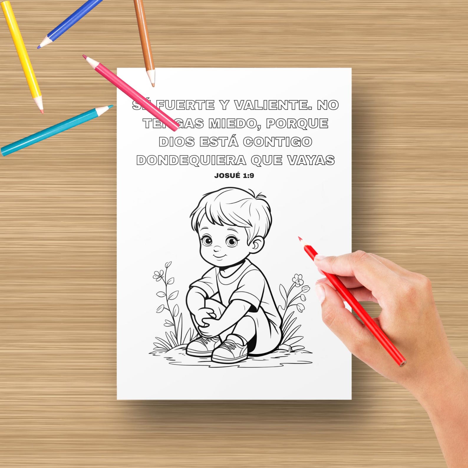 Spanish Bible Verse Coloring Pages for Kids: Sunday School Activity ...