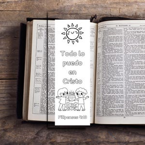 Spanish Bible Verse Bookmarks, Printable Christian Bookmark Coloring ...