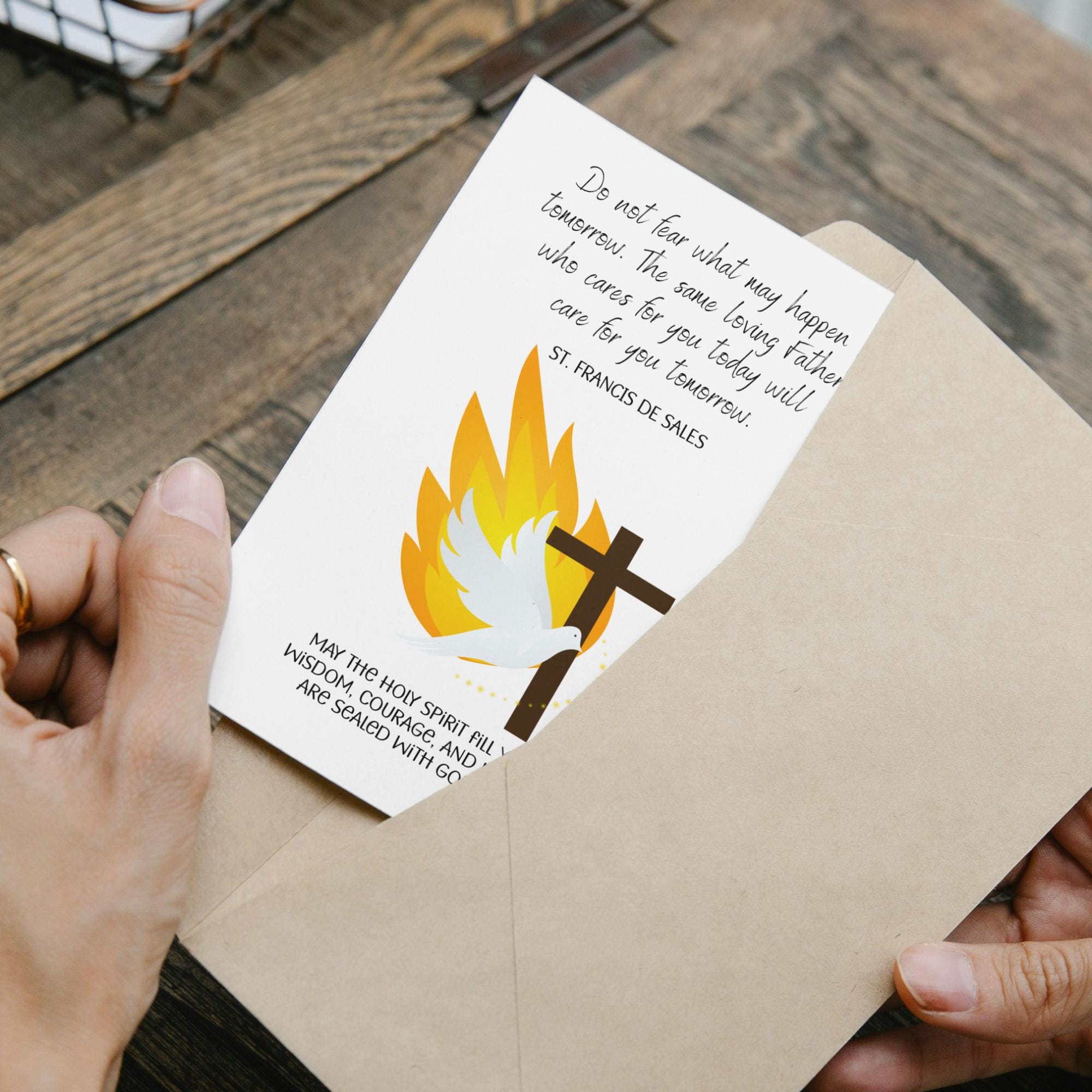 Catholic Confirmation Printable Card With Saint Quote for Digital ...