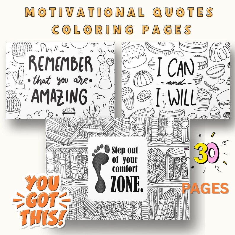 Motivational Quotes Coloring Pages - Inspirational Affirmations ...