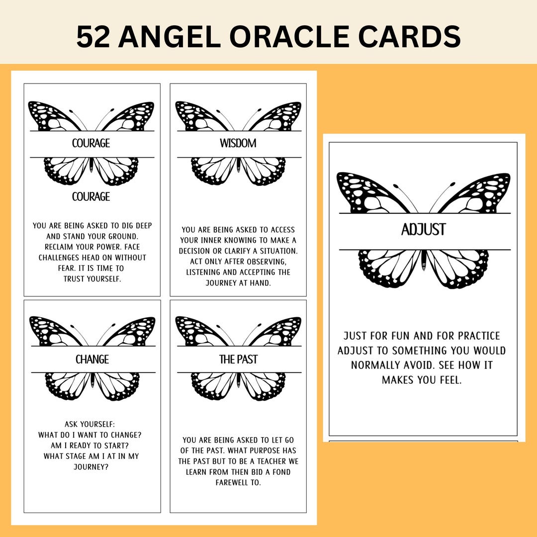 Printable Oracle Cards, Angel Oracle Card Deck Digital Download ...