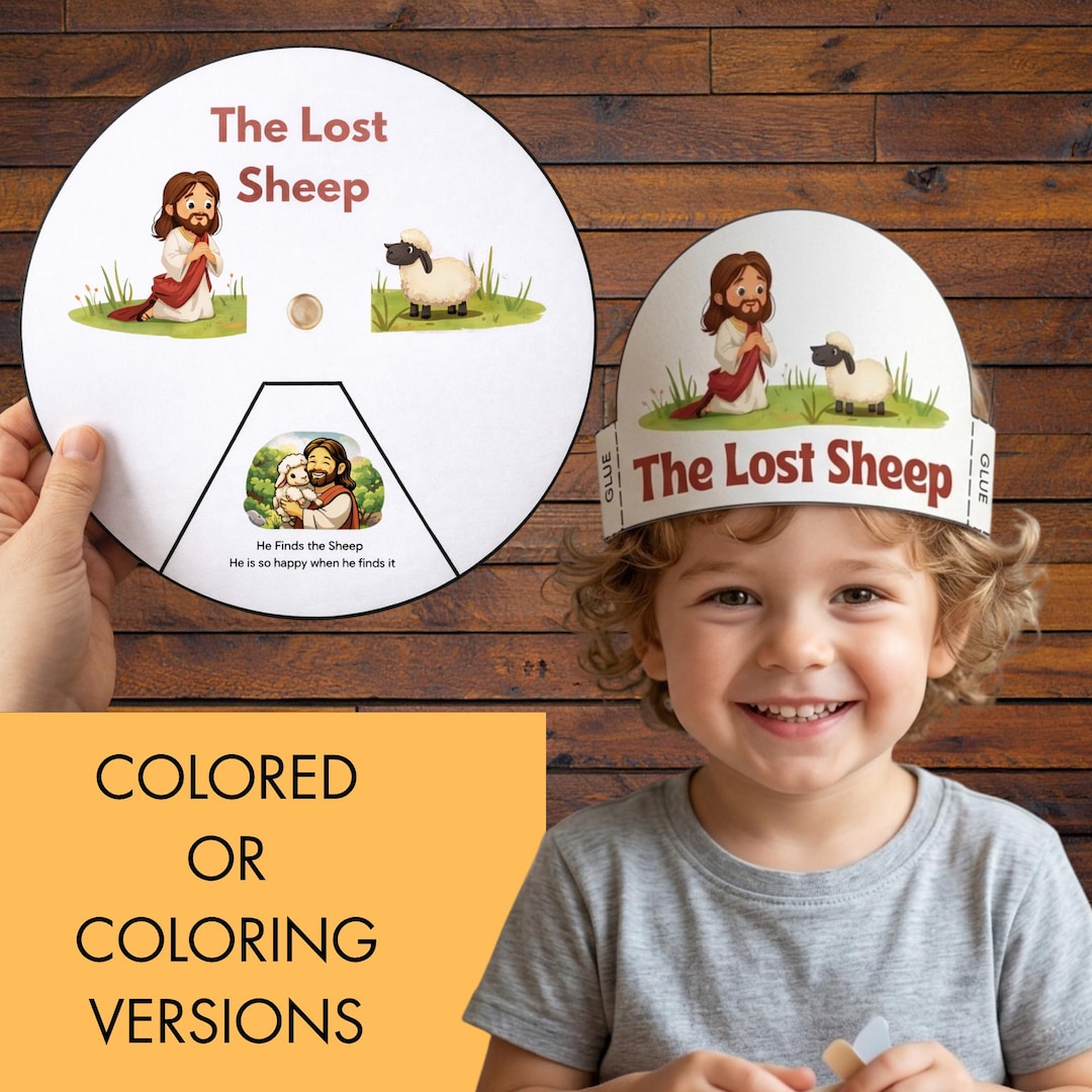 The Lost Sheep Bible Story Craft Printable for Kids Sunday School ...
