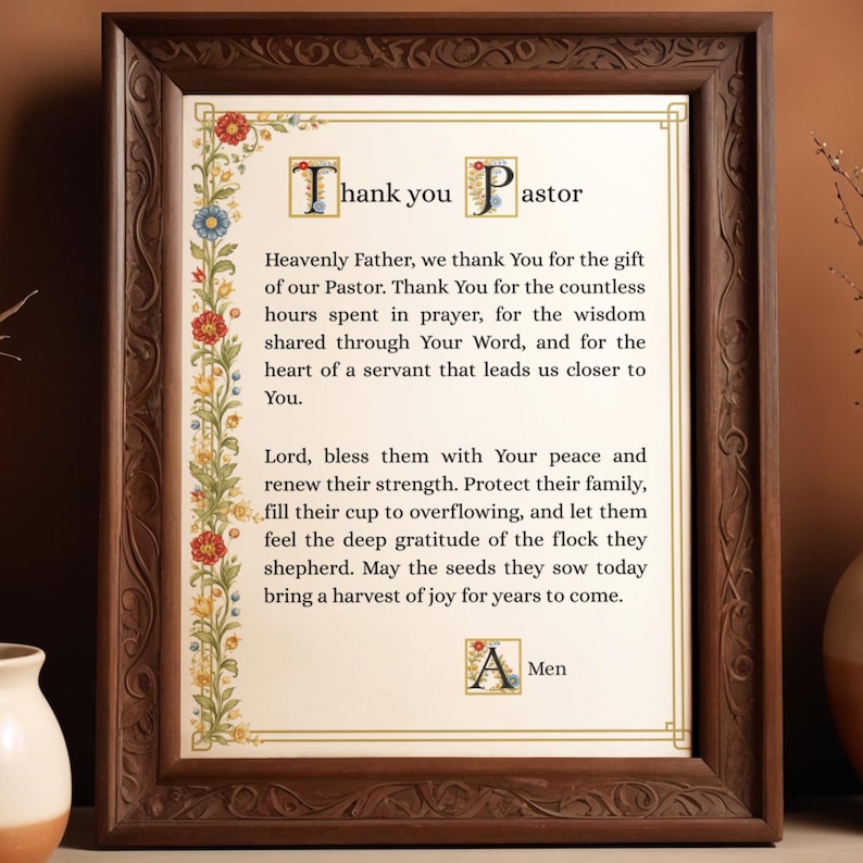 Pastor Appreciation Poem Print: Christian Appreciation Print | Church ...