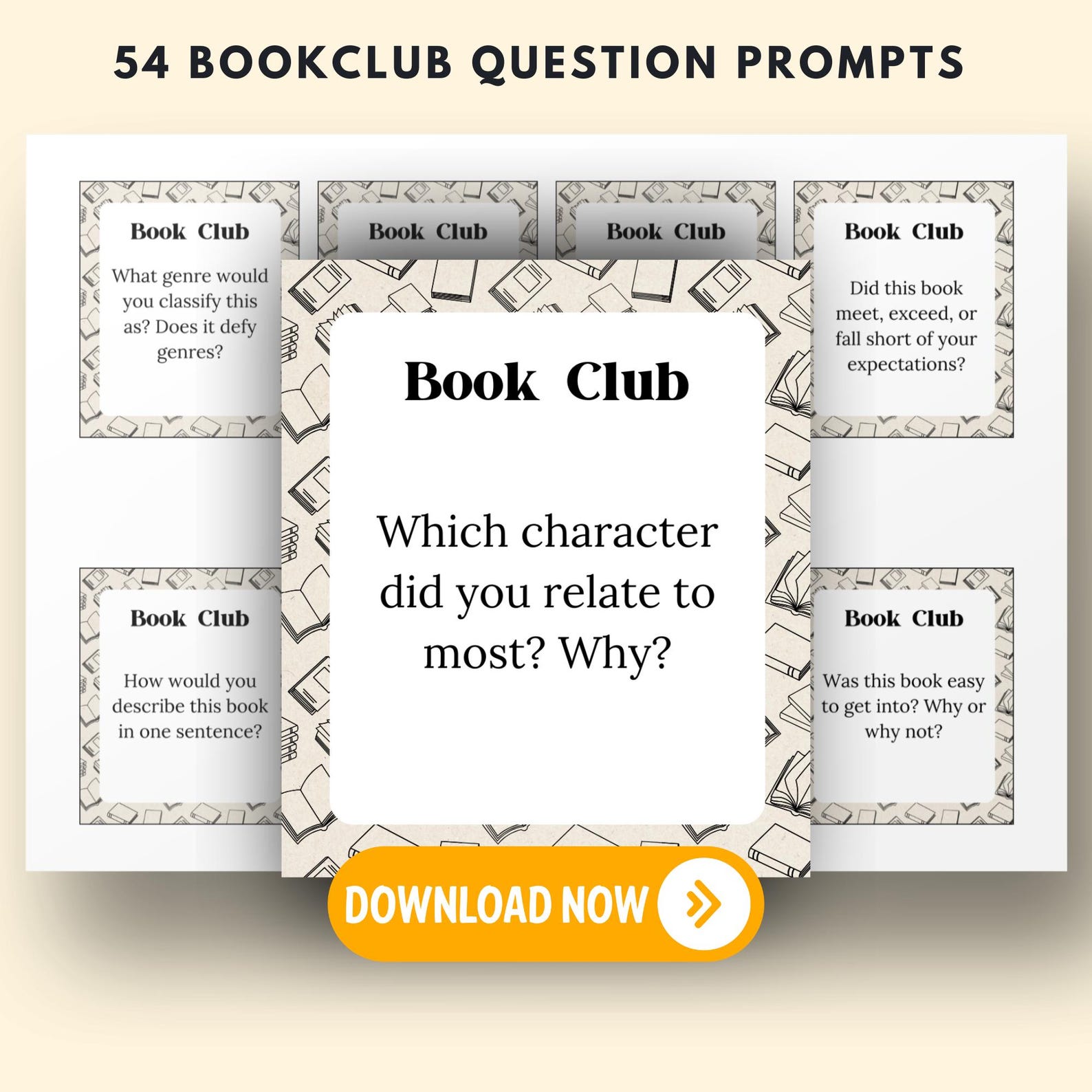 Printable Book Club Discussion Cards, Fun Icebreaker Questions ...