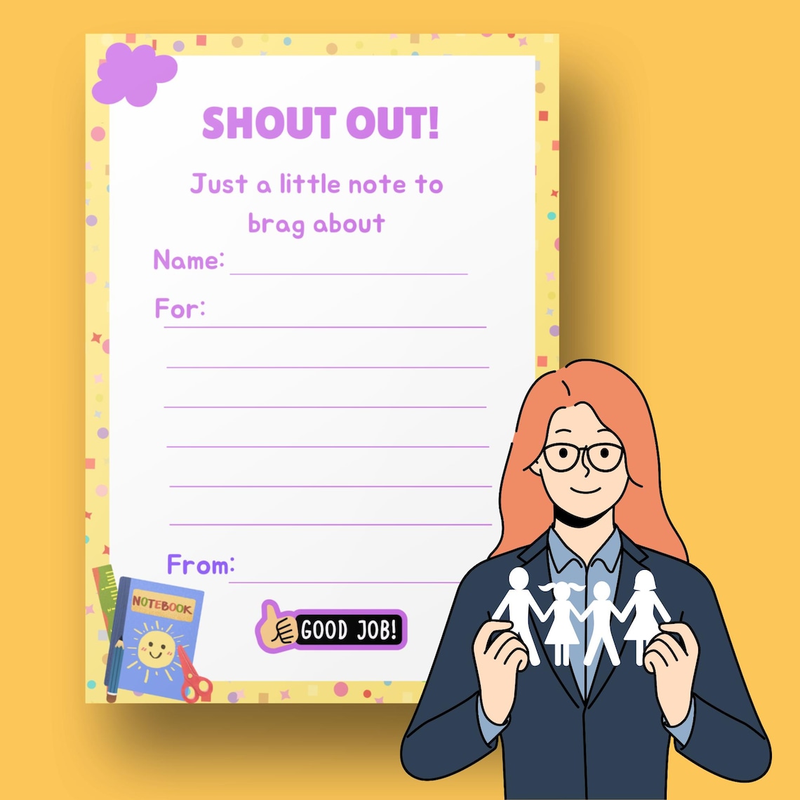 Classroom Shout Out Printable - Student Recognition and Appreciation ...