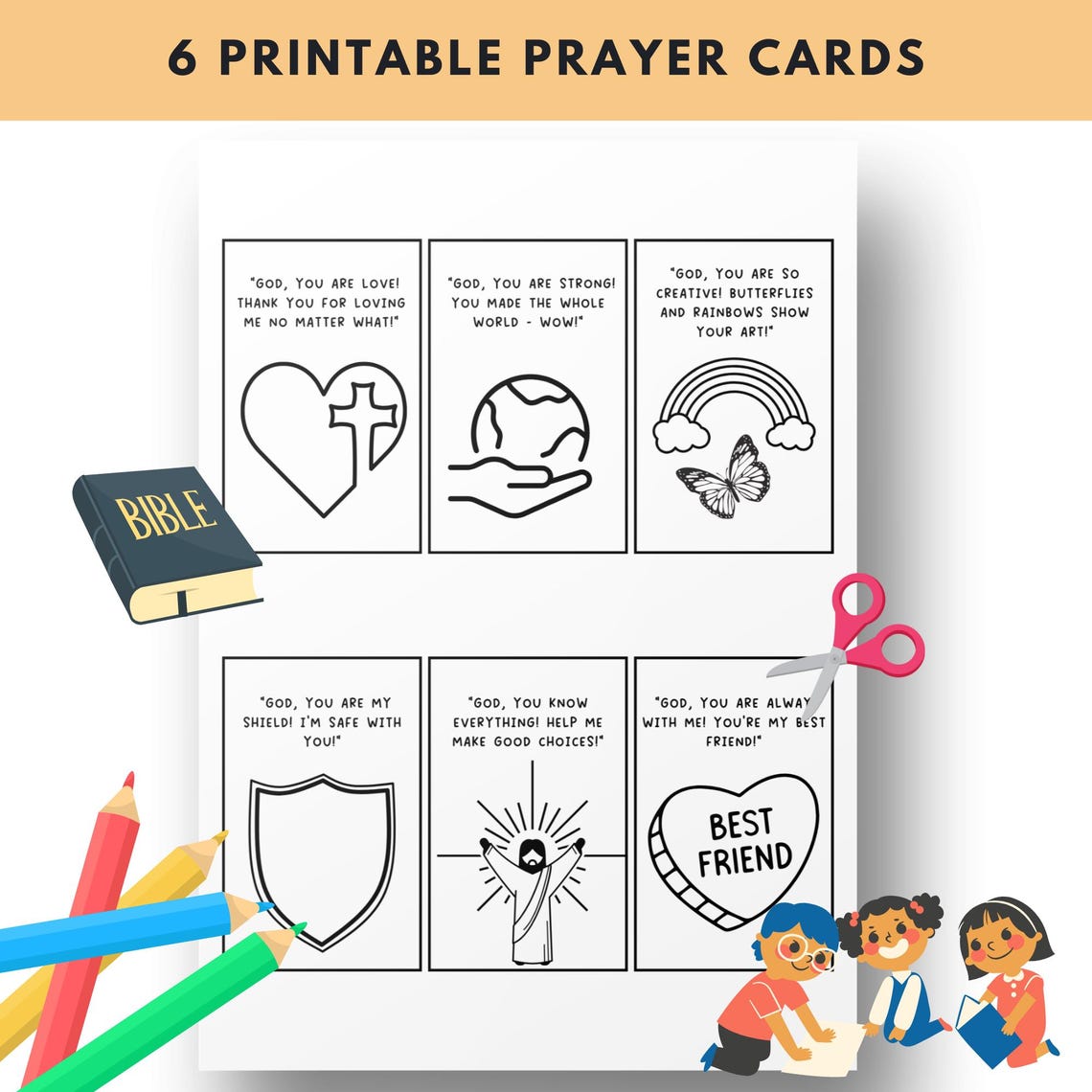 Prayer Cube for Kid Teach Children How to Pray Activity Printable ...