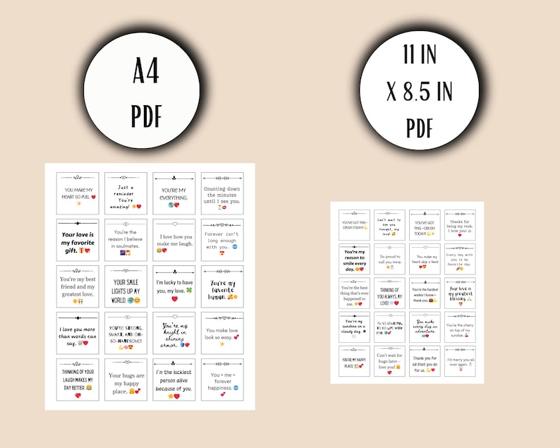 100 Printable Love Notes: Romantic Husband Lunchbox Cards - Etsy