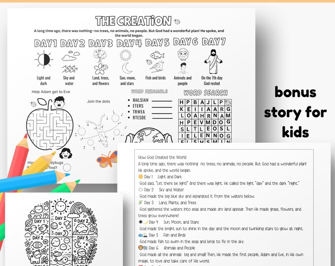 The Creation Story Hat Craft for Kids I 7 Days of Creation Bible ...