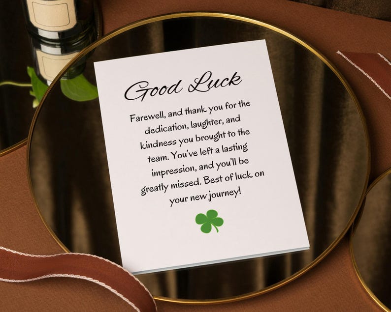 Printable Coworker Going Away Card: Farewell Message (instant Download ...