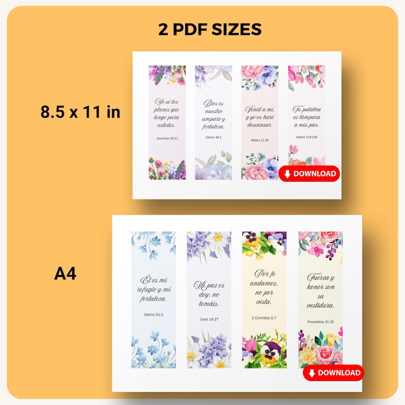 Spanish Scripture Bookmarks, Printable Bible Verse Bookmarks, Christian ...