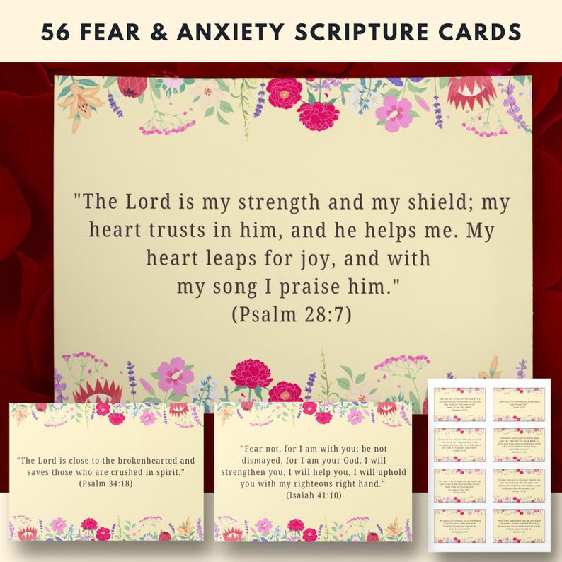 Printable Scripture Cards for Anxiety, Christian Prayer Cards, Digital ...