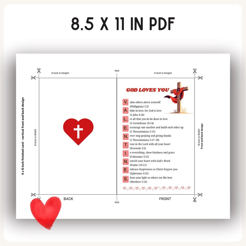 Christian Valentine's Day Card, God Loves You, Faith Valentine Bible ...