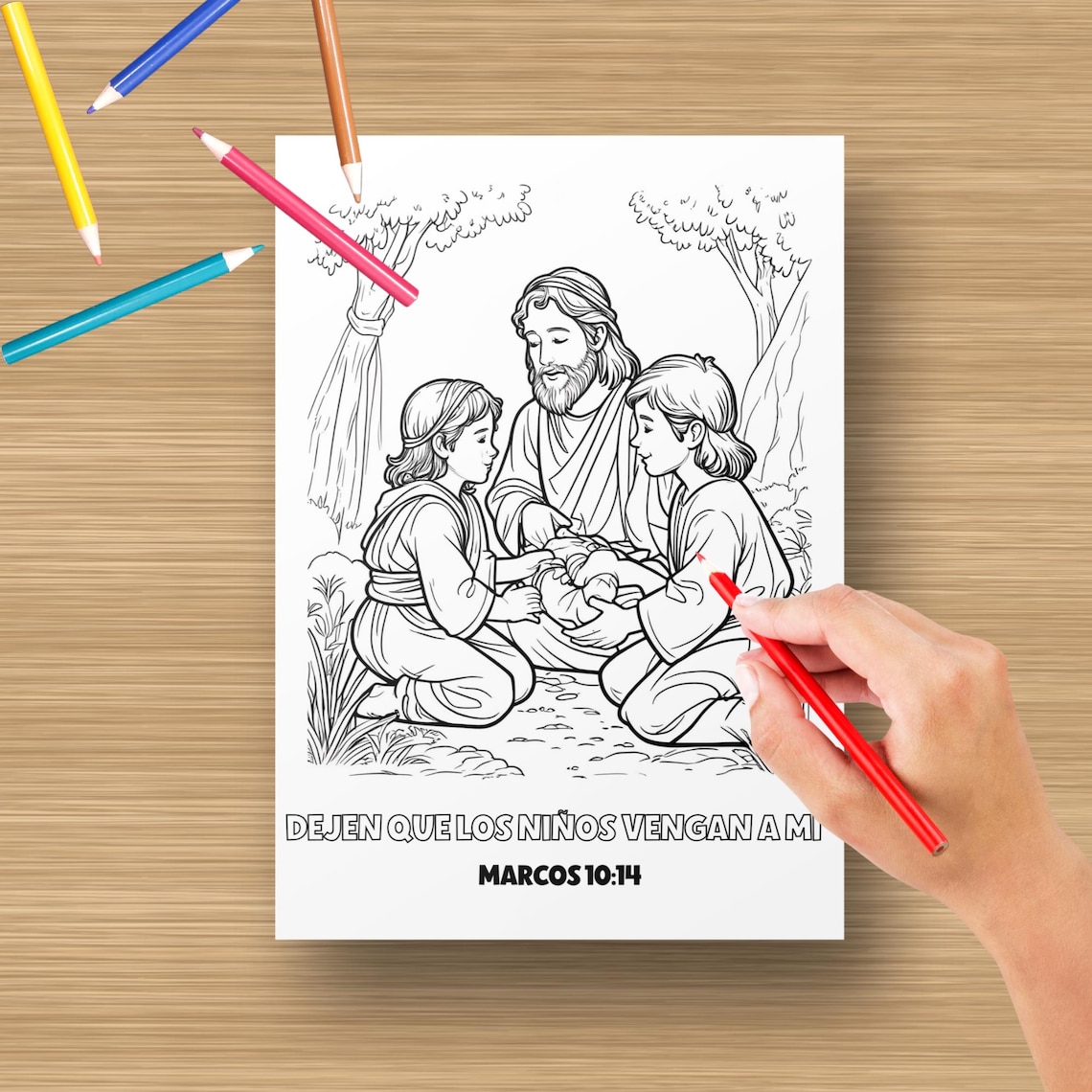 Spanish Bible Verse Coloring Pages for Kids: Sunday School Activity ...