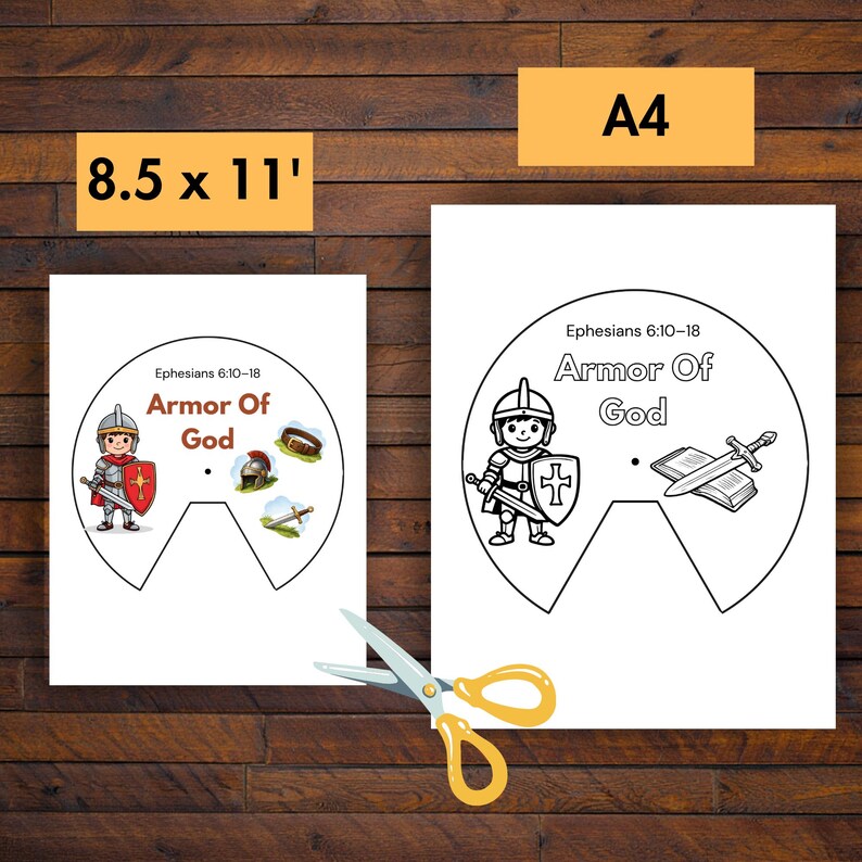 Armor of God Craft for Kids Bible Lessons, Sunday School Activity ...