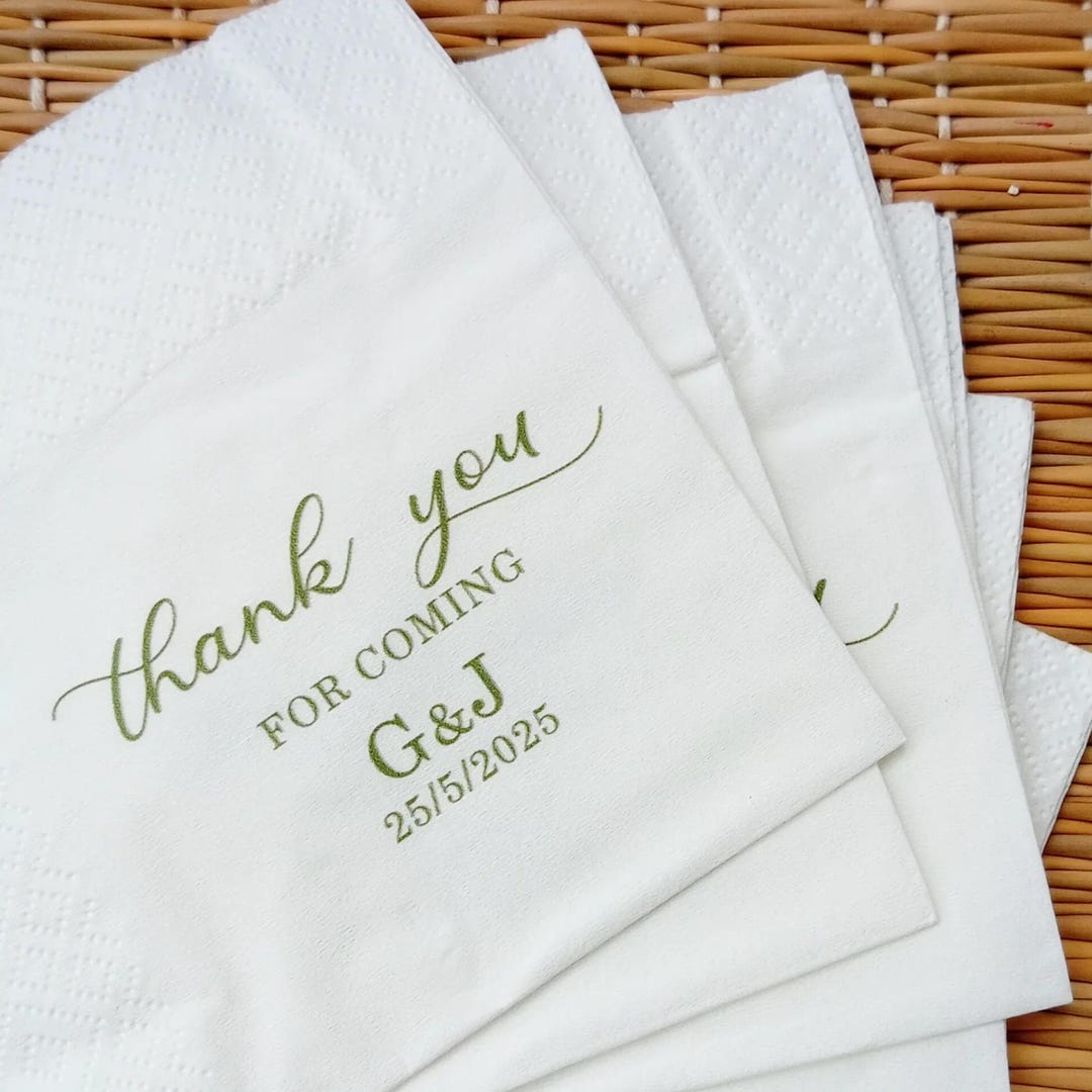 Custom Napkins, Cocktail Napkins, Personalized Napkins, Event Favors ...