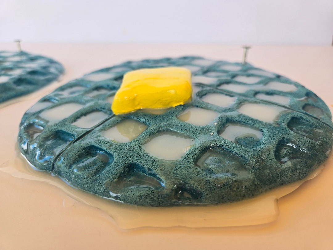 Fake Blue Waffle Awful-waffle Hanging Wall Art Weird Funny Hanging Faux ...