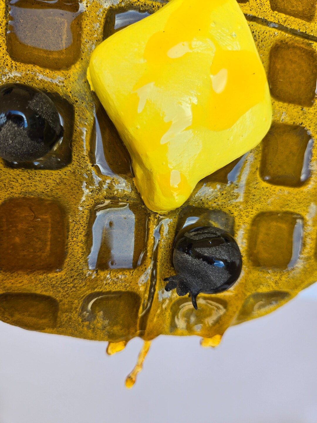 Fake Blueberry Waffle Hanging Wall Art Weird Funny Hanging Faux Food ...