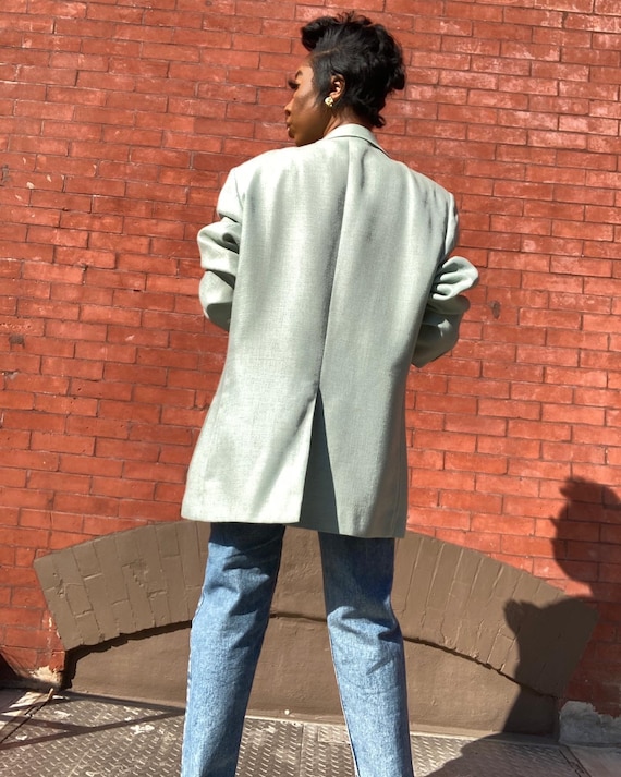 Vintage oversized mint pastel blazer - Gem