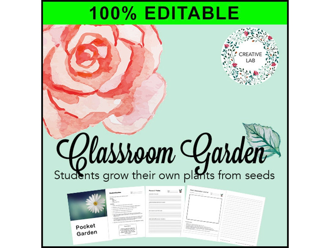 Classroom Garden Garden Based Learning 100% Editable // Printable ...