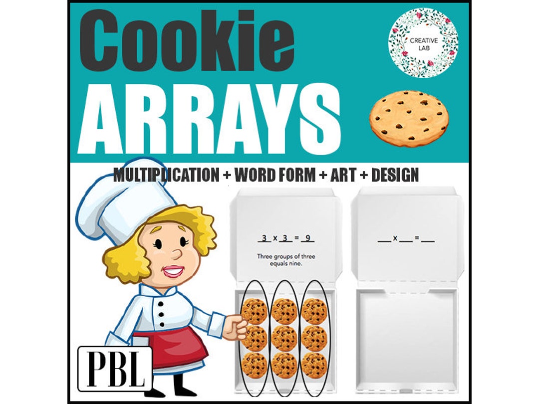Math Cookie Arrays - Single Digit Multiplication - PBL // Printable ...