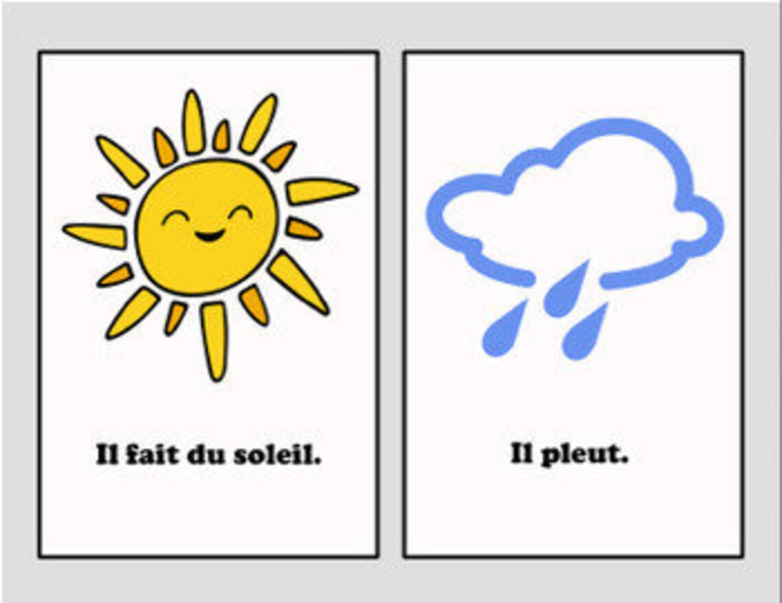 French Weather - Vocabulary Worksheet & Visuals - 100% Editable ...
