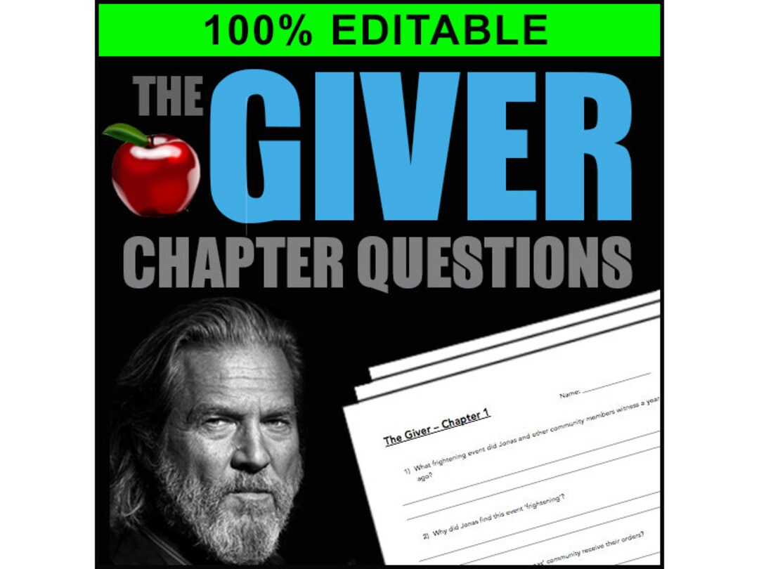 THE GIVER - Book Chapter Comprehension Questions & Answers - 100% ...