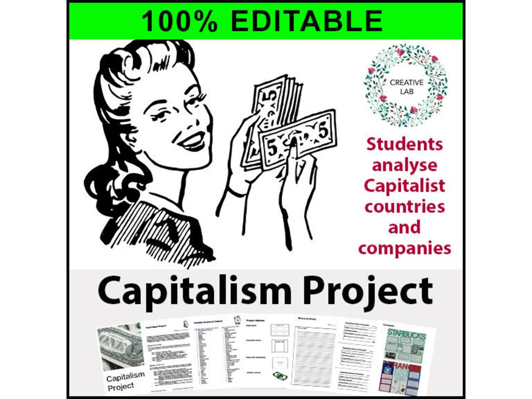 Capitalism Research Project - PBL - 100% Editable // Printable Teaching ...