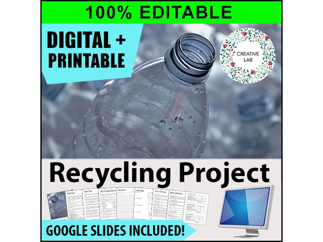 Recycling Research Project - 100% Editable - Etsy
