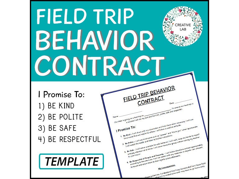 Field Trip Behavior Contract // Printable Teaching Resource // No Prep ...