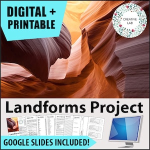 Landforms Research Project - PBL // Printable Teaching Lesson School ...