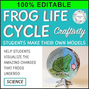 Frog Life Cycle 3D Model Craft Activity 100% Editable // Printable ...