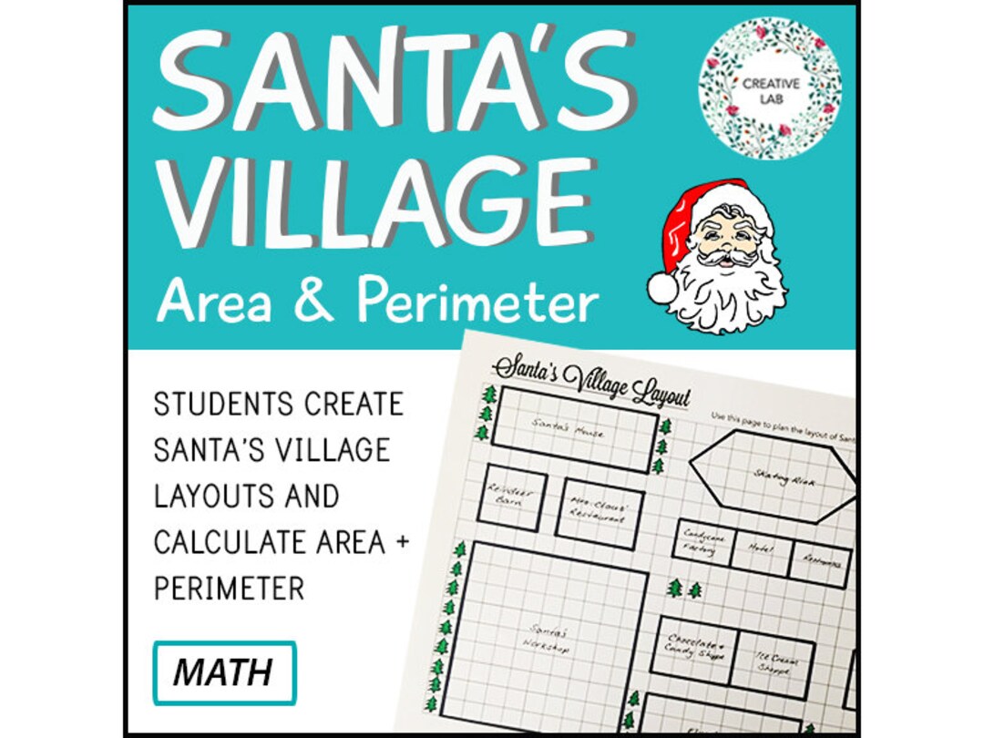 Santa's Village Design - Area & Perimeter // Printable Teaching ...