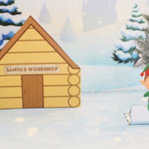 Santa's Workshop Scene 3D Craftivity - 100% Editable // Printable ...