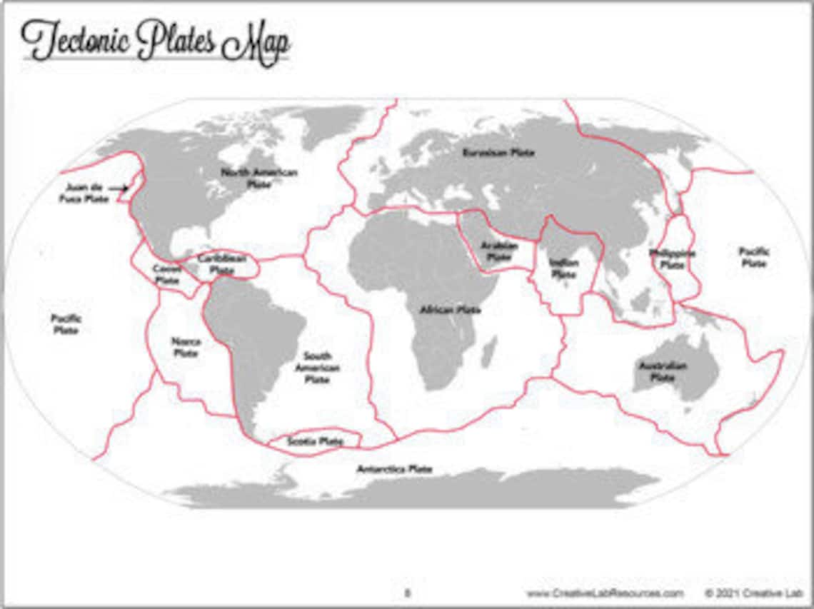 Tectonic Plates Globe - 3D World Map Model // Printable Teaching ...