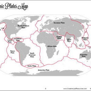 Tectonic Plates Globe - 3D World Map Model // Printable Teaching ...