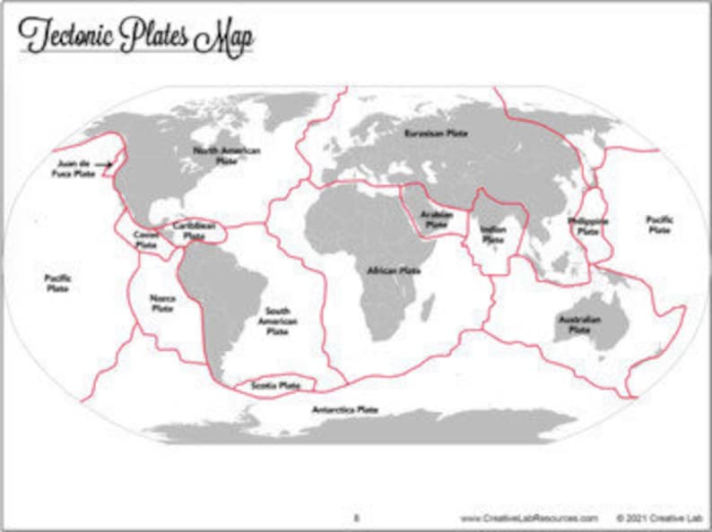 Tectonic Plates Globe - 3D World Map Model - 100% Editable // Printable ...