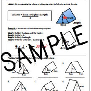 Volume of Triangular Prisms - Lesson & Practice Questions - 100% ...