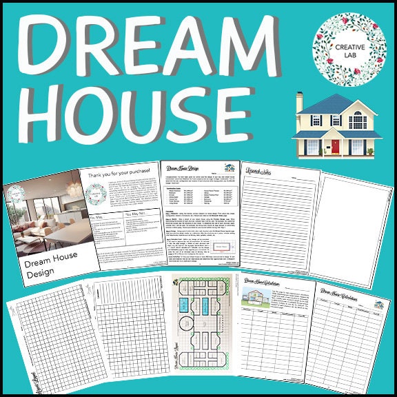 Math Dream House Design - Area & Perimeter - 100% Editable // Printable ...