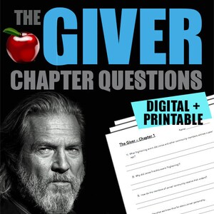 THE GIVER - Book Chapter Comprehension Questions & Answers // Printable ...